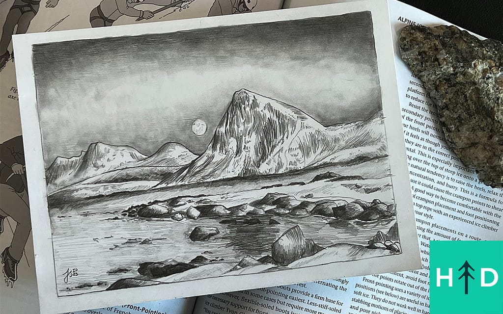 Coastal Winter Landscape Drawing Intro - Hike And Draw